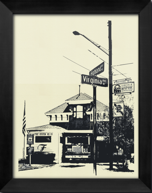 Virginia Highland Rep Your Hood Print - the beehive